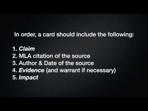 Debate Materials | How to Make a Card - YouTube