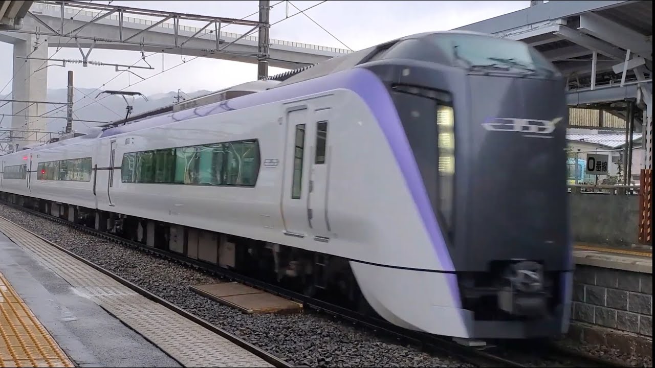 岡谷駅15:04通過「JR中央線E353系S106編成 特急あずさ38号 新宿行き」 - YouTube