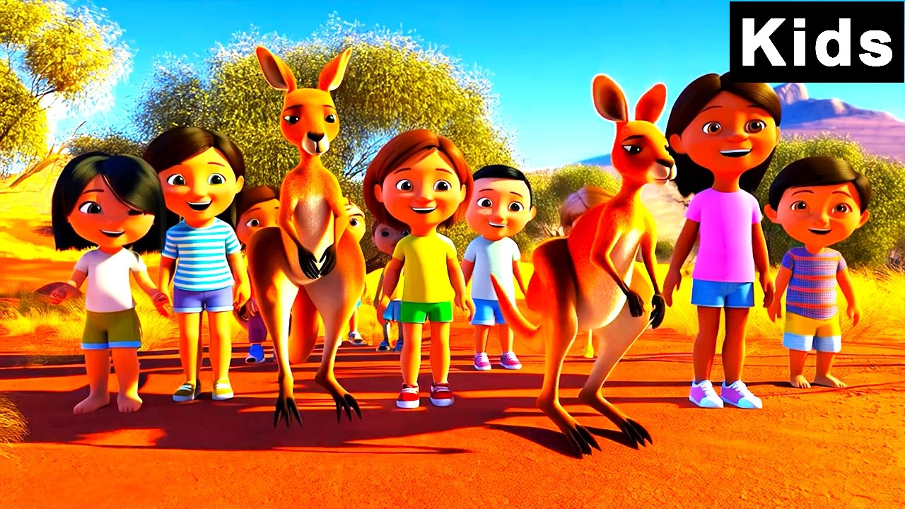 Kangaroo Hop (kids fun and happy song) - YouTube