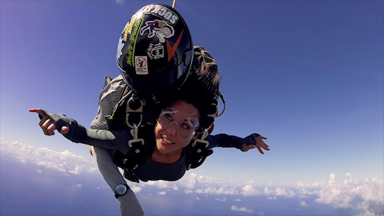 [JH Adventures] 1st Tandem Dive Skydive Hawaii 2018 - YouTube
