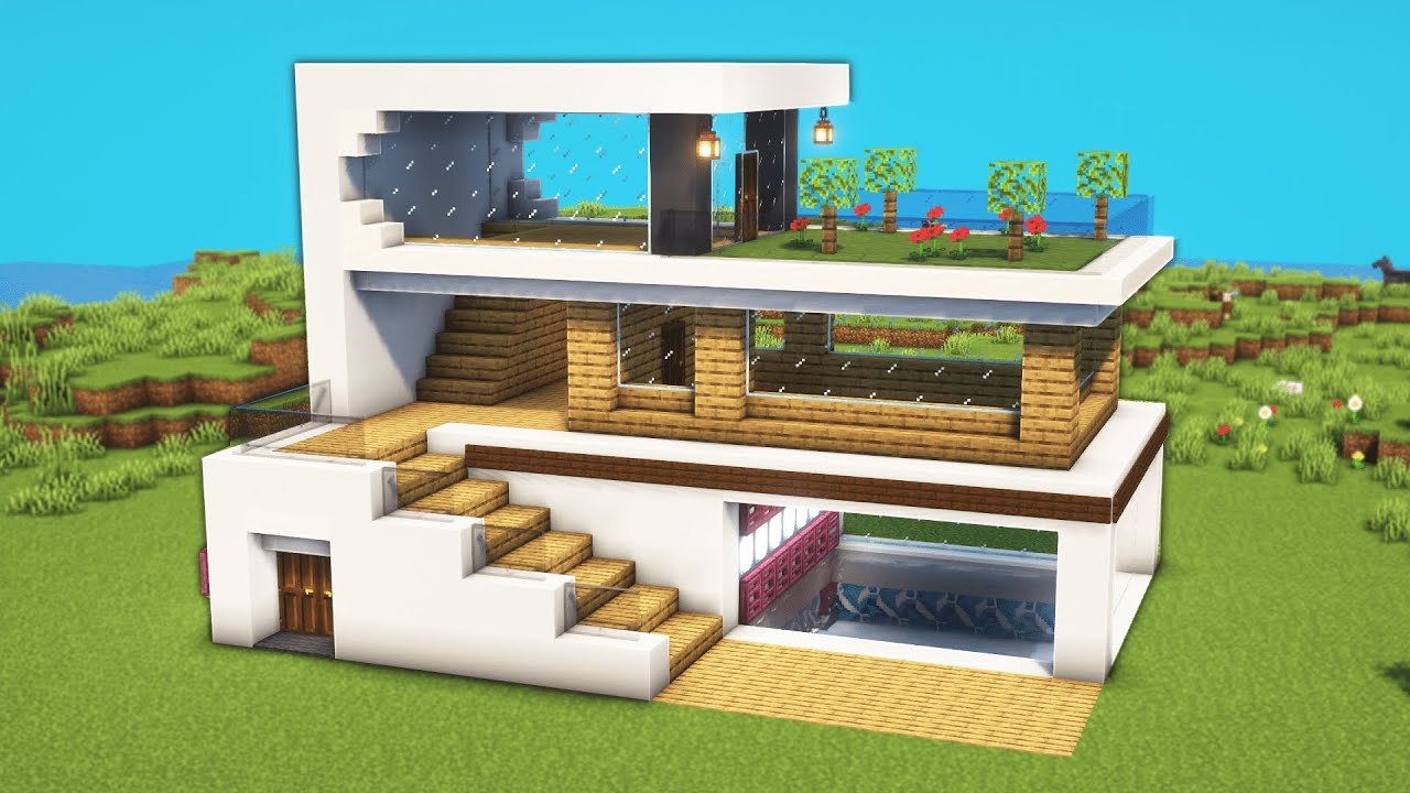 Minecraft Ultimate Modern Base Tutorial⚒️ - YouTube