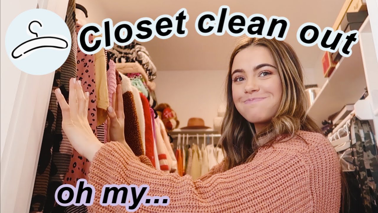 HUGE closet declutter & clean!! | Alyssa Mikesell - YouTube