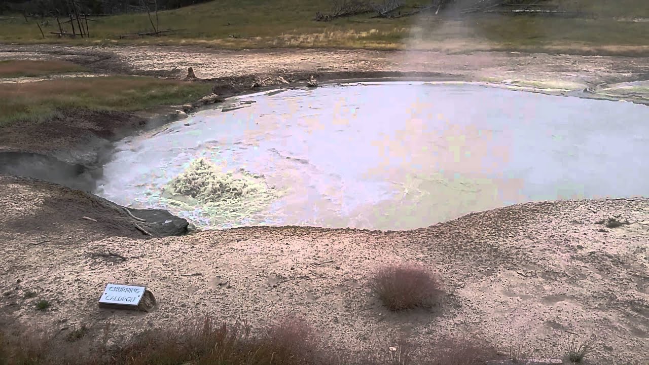 Churning Cauldron, Mud Volcano area, Yellowstone NP - YouTube