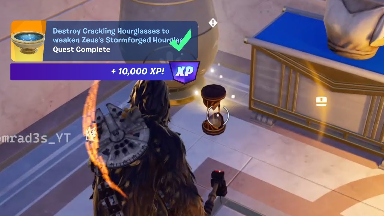 Destroy Crackling Hourglasses to weaken Zeus's Stormforged Hourglass ...