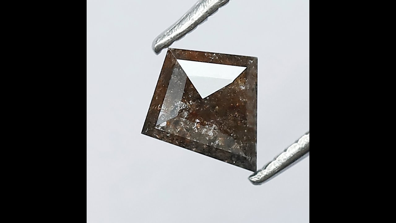 0.74 CT Fancy Kite Shape Dark Toned Reddish Color Long Faceted Salt and ...