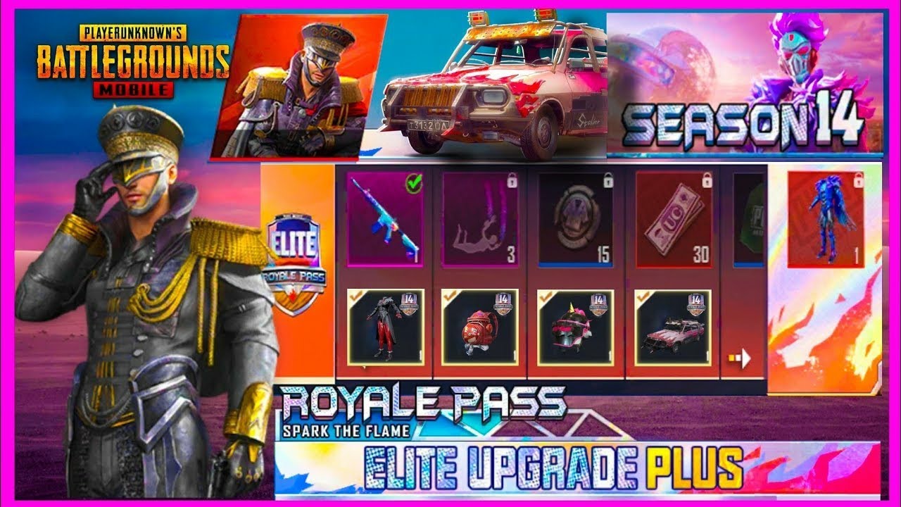 Season 14 Royal Pass 1 to 100 RP Rewards - PUBG Mobile || Red Commander ...