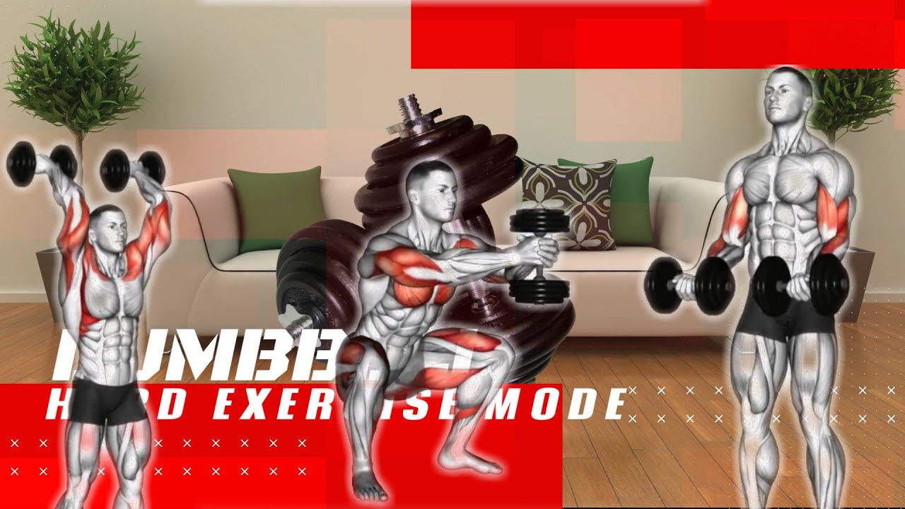 COMBINATION OF HARD MODE DUMBBELL EXERCISE MAXIMUM RESULTS #gym # ...
