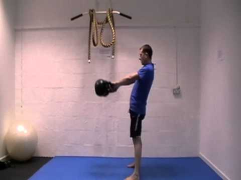 Personal Trainer Barry | Double Kettlebell Swing-OHP Workout - YouTube