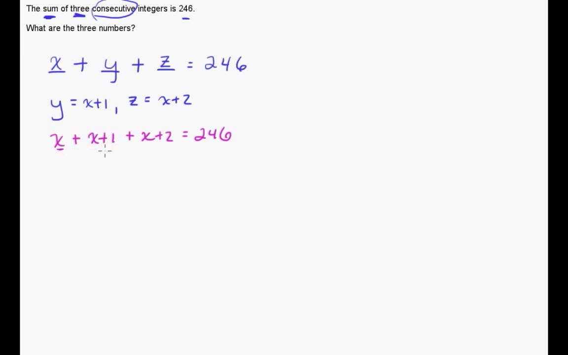 First Degree Equations: Word problem example - YouTube