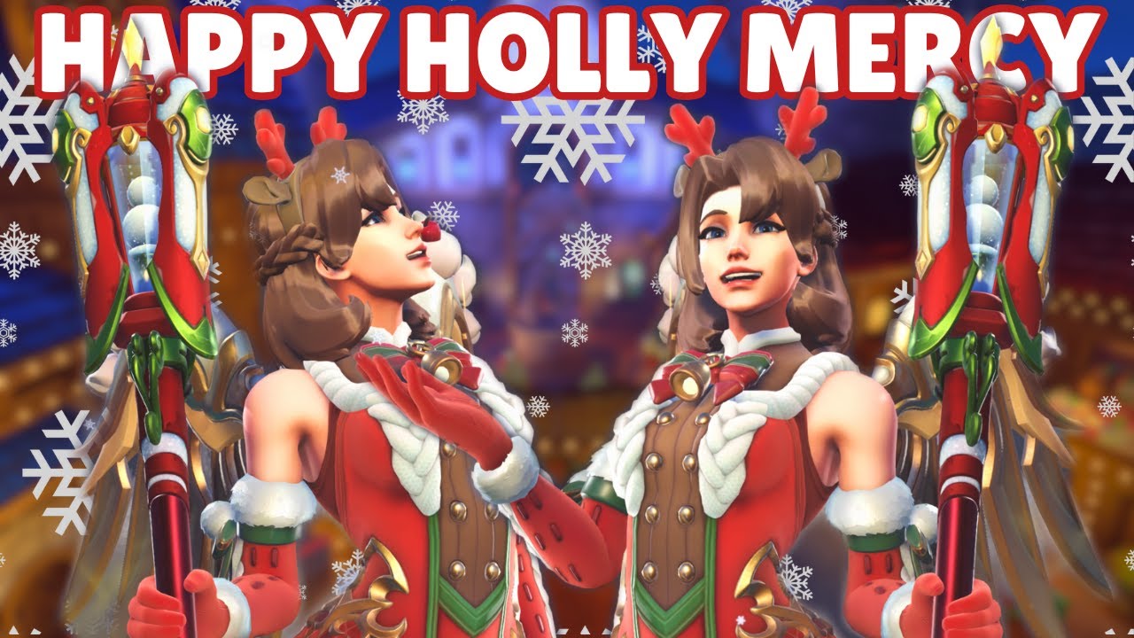 Movement Feels AMAZING! 🎄 *NEW* HAPPY HOLLY MERCY Skin Showcase | OW2 ...