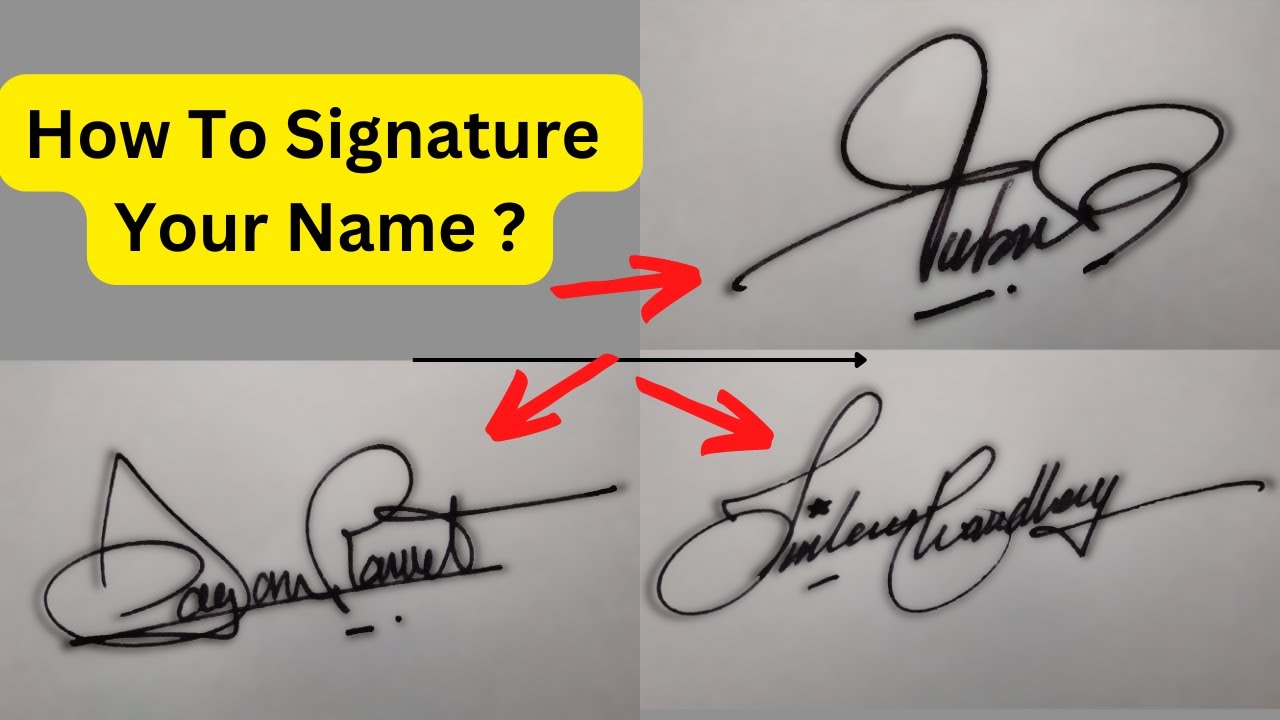 How To Signature Your Name | How to Sign | Autograph | Designs #1 - YouTube