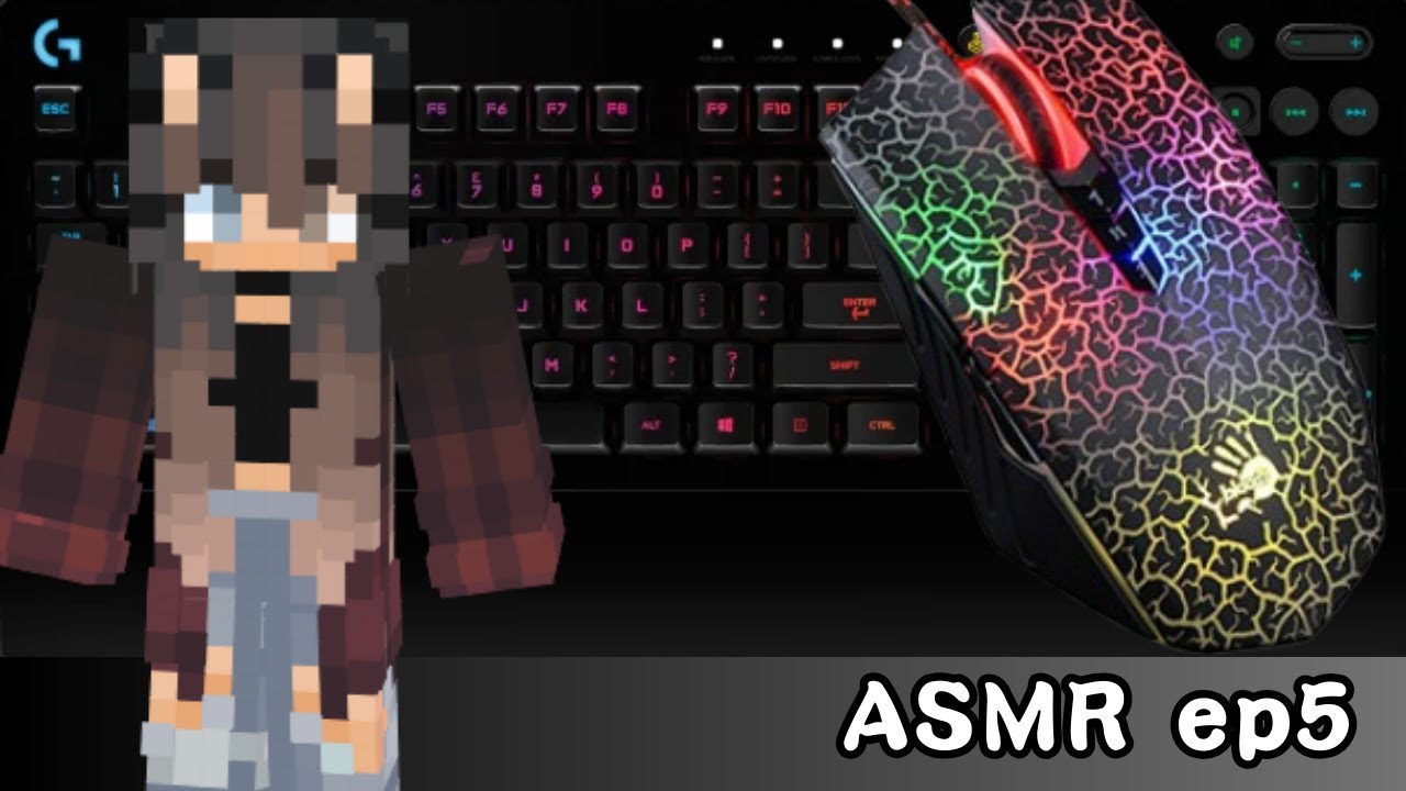 10 min Bedwars ASMR Keyboard & Mouse Sounds | Hypixel Bedwars l girl ...