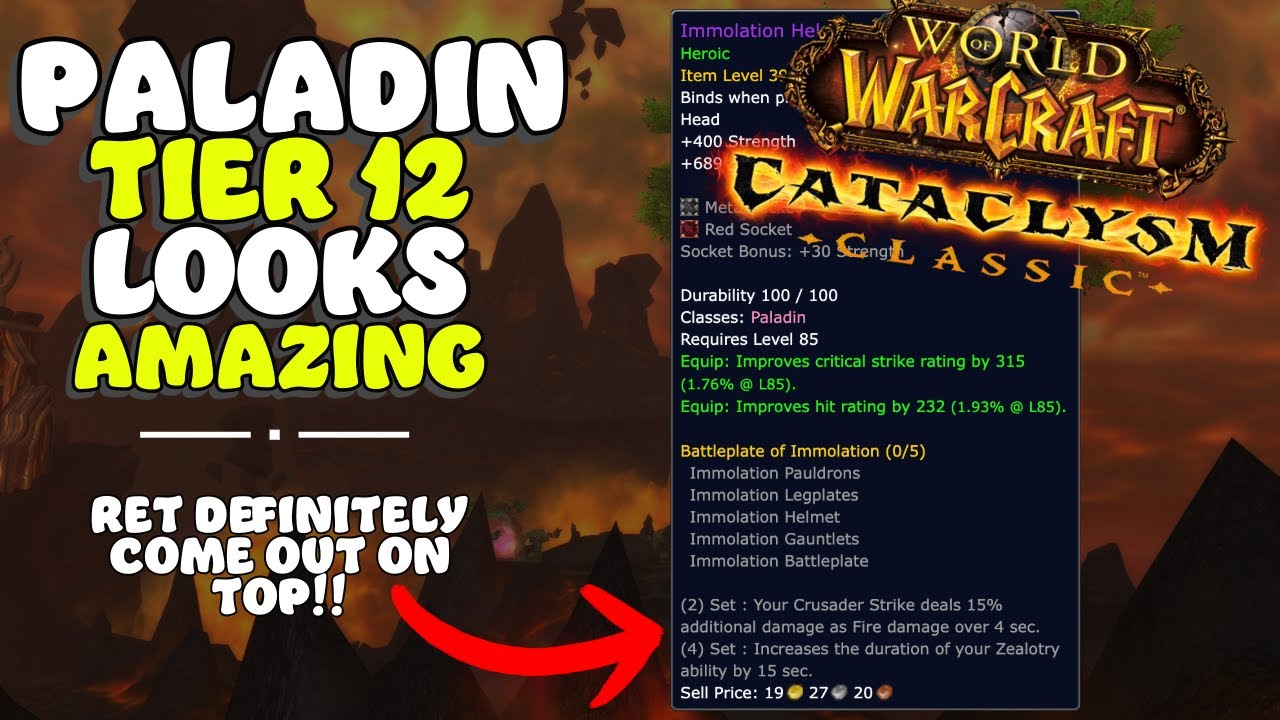 The Paladin Tier 12 set is AWESOME!? Cataclysm Classic - YouTube