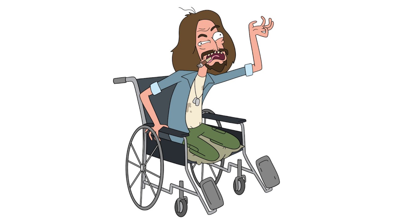 Drawing Lieutenant Dan in the "Rick and Morty" Style - YouTube