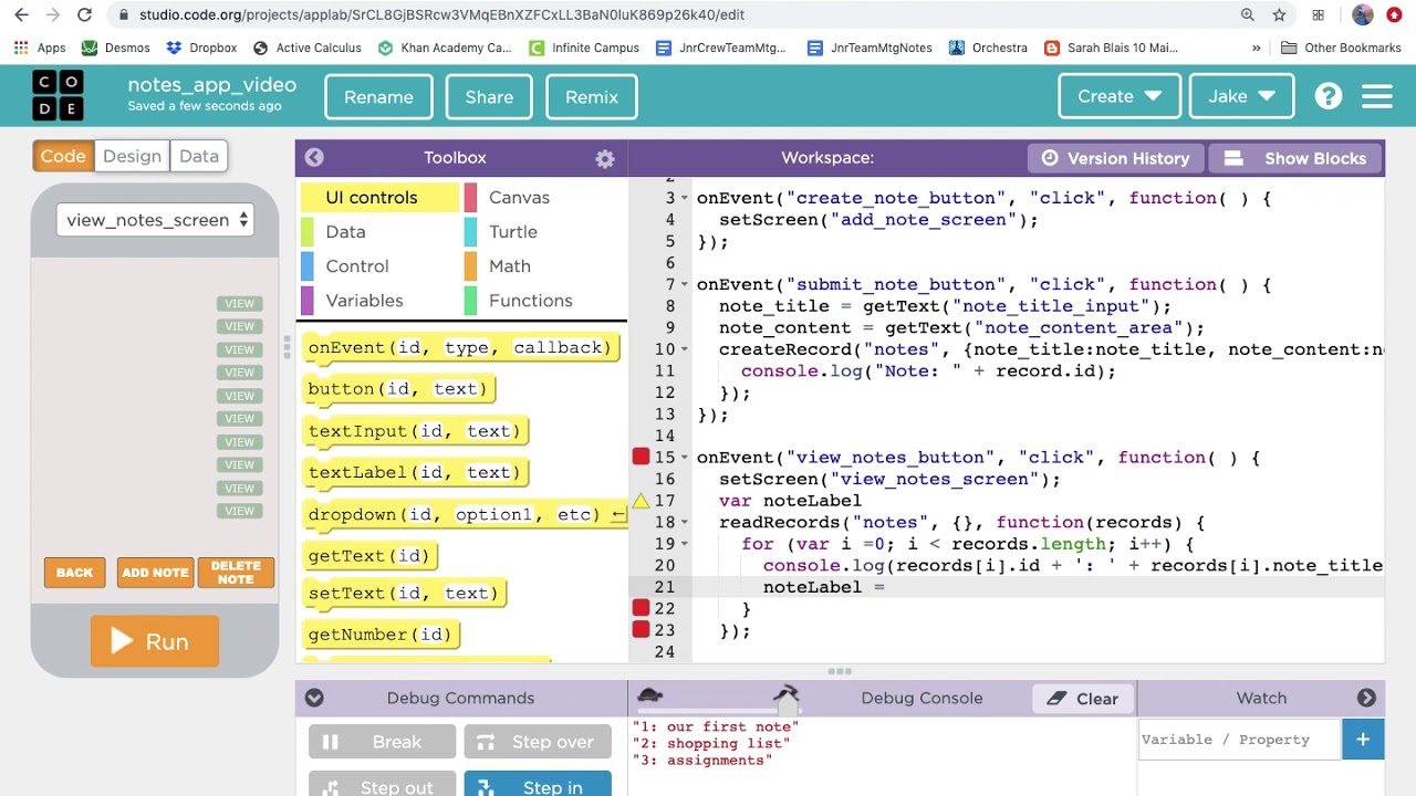 App Lab Notes App - Dynamically Create Labels to View Notes - YouTube
