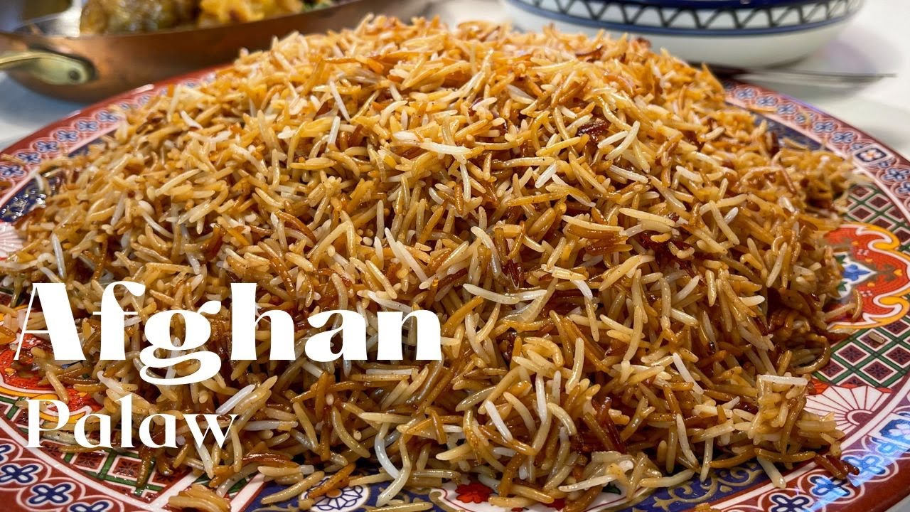 Afghan Pulaw Recipe - Afghani Rice - Afghan Colored Rice - YouTube