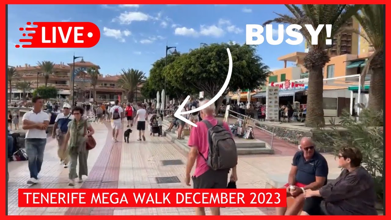 🔴 TENERIFE MEGA WALK! Las Americas, Fanabe, Los Cristianos, Costa Adeje! ☀️ HOW BUSY for ...