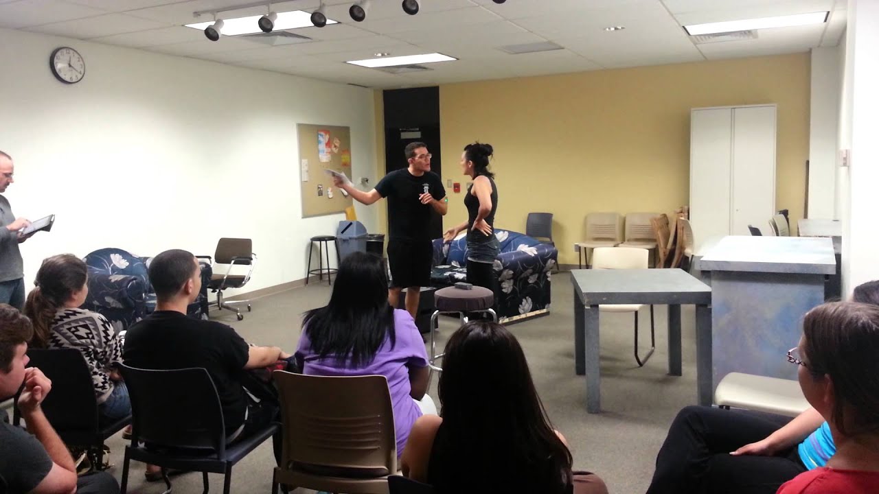 Erin Solari & Brandon Jimenez practice scene from Extremities - YouTube