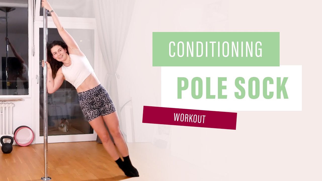 SLIDY SOCK POLE WORKOUT // FULL BODY - YouTube