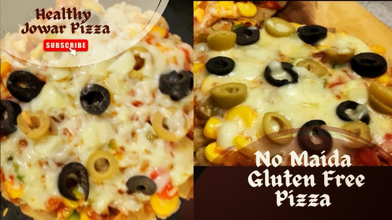 Jowar Pizza🍕MILLET PIZZA 😋No Maida, Gluten-free HealthyJOWAR PIZZA with ...