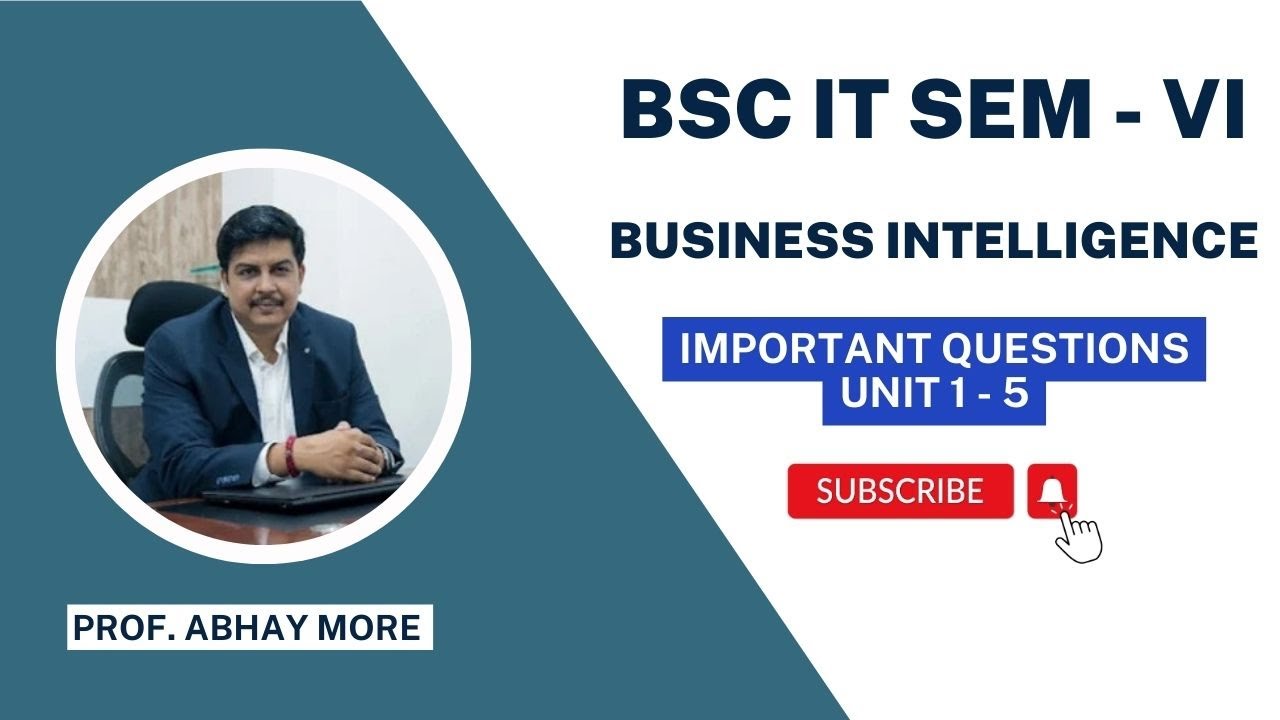 Business Intelligence ( BI ) IMPORT QUESTIONS & ANSWER UNIT 1 to 5 ...