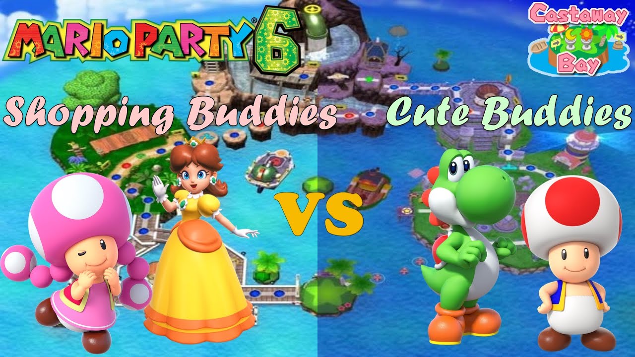 Mario Party 6 - Toadette & Daisy vs Toad & Yoshi - Castaway Bay - YouTube