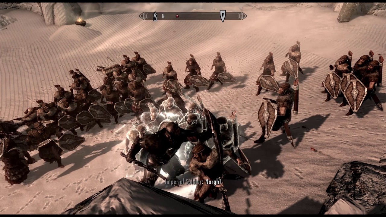 Ebony Warrior Vs Imperial Legion Soldiers II - Skyrim - YouTube