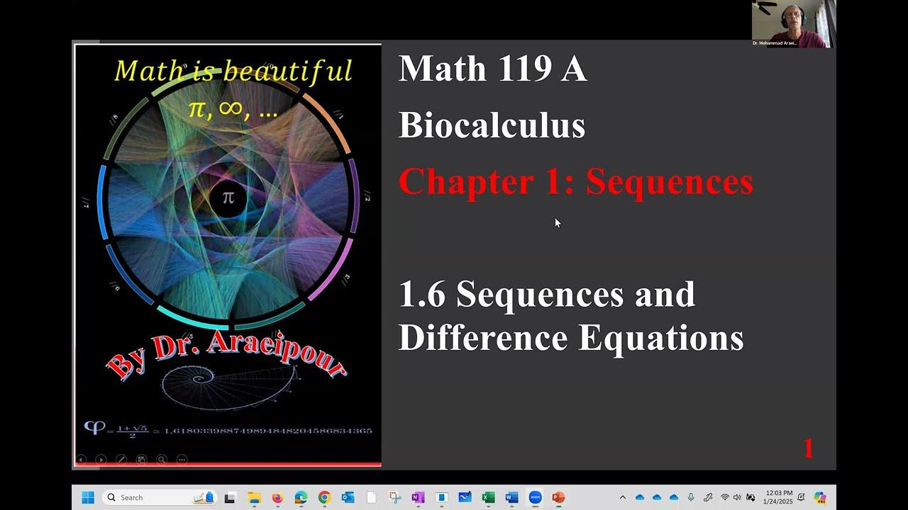 2025 Sp Section 1.6 Part 1 Sequences and Difference Equations - YouTube