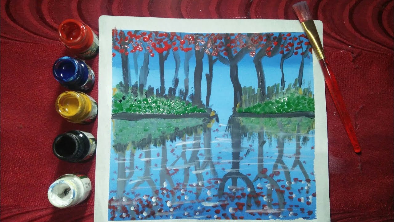 Easy poster colour painting step by step - YouTube