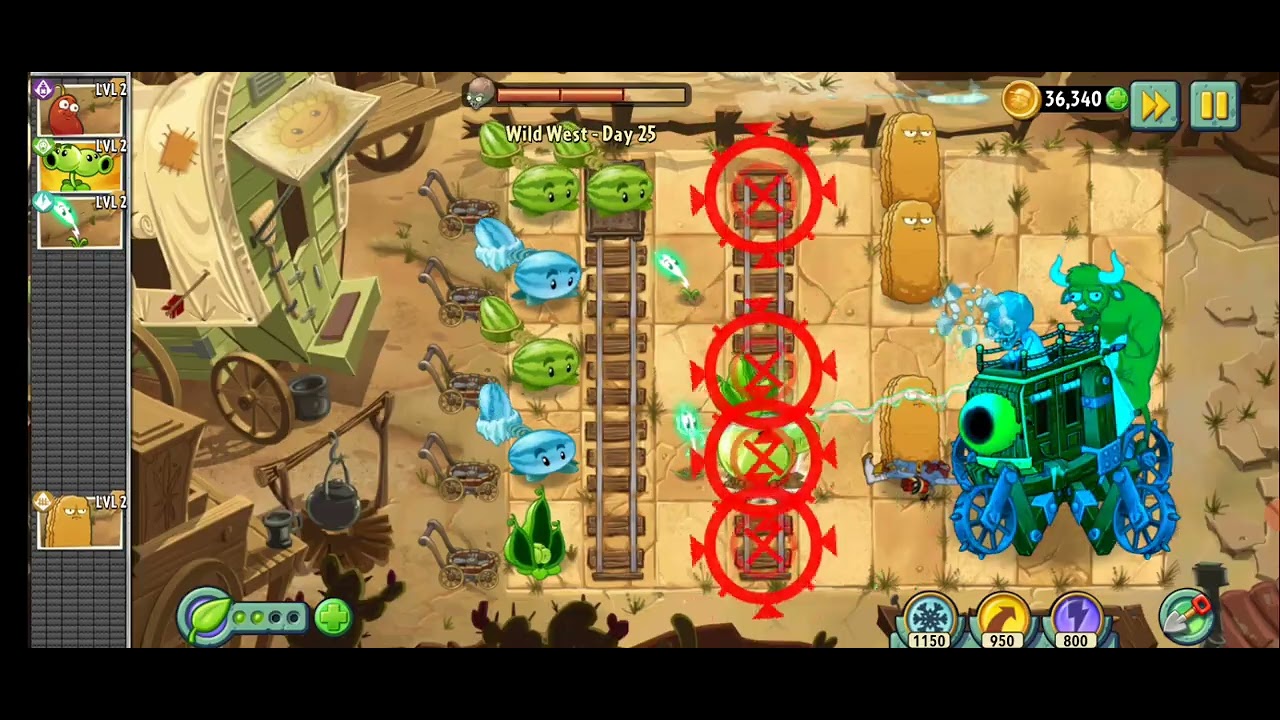 plants vs zombies2 season 3wild west special #level 25 boss gameplay ...