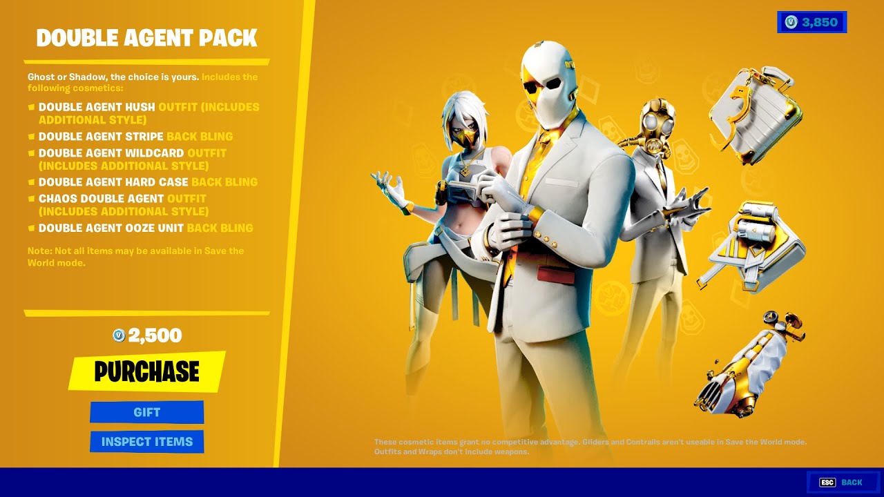 Double Agent Bundle & Shadow Pickaxe Pack are BACK - Fortnite Item Shop ...