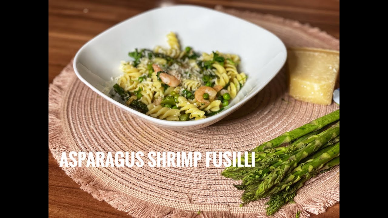 Shrimp Asparagus Fusilli| Pasta mit Spargel| Summer Pasta Recipe - YouTube