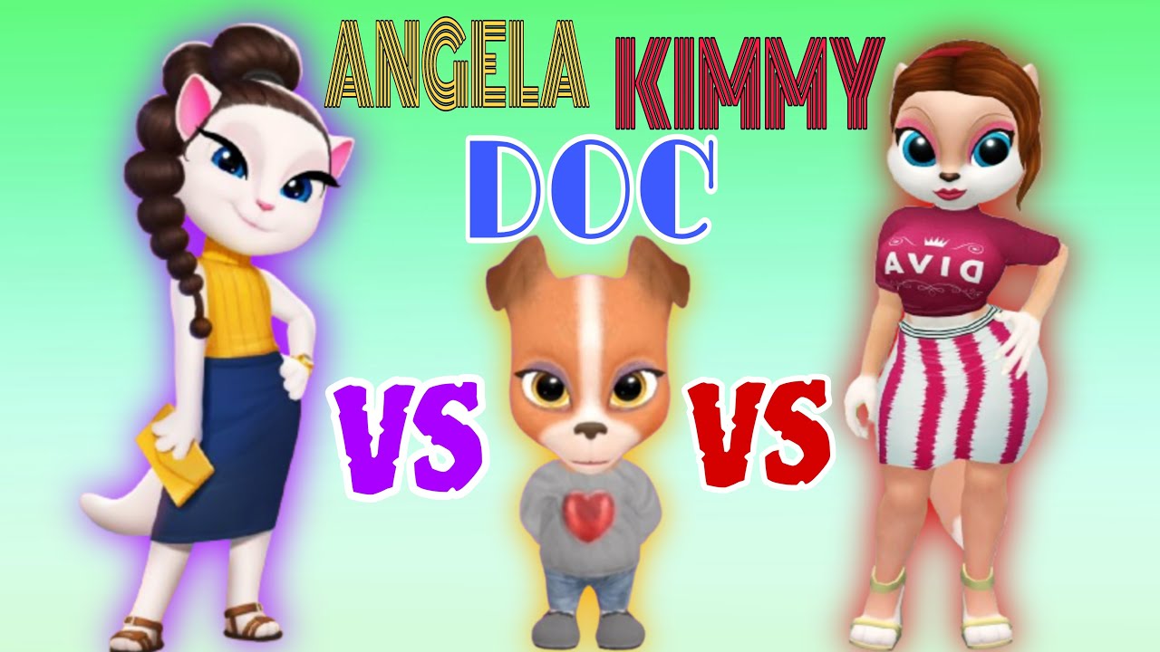 My Lady Dog VS My Talking Angela 2 VS Kimmy Superstar - YouTube