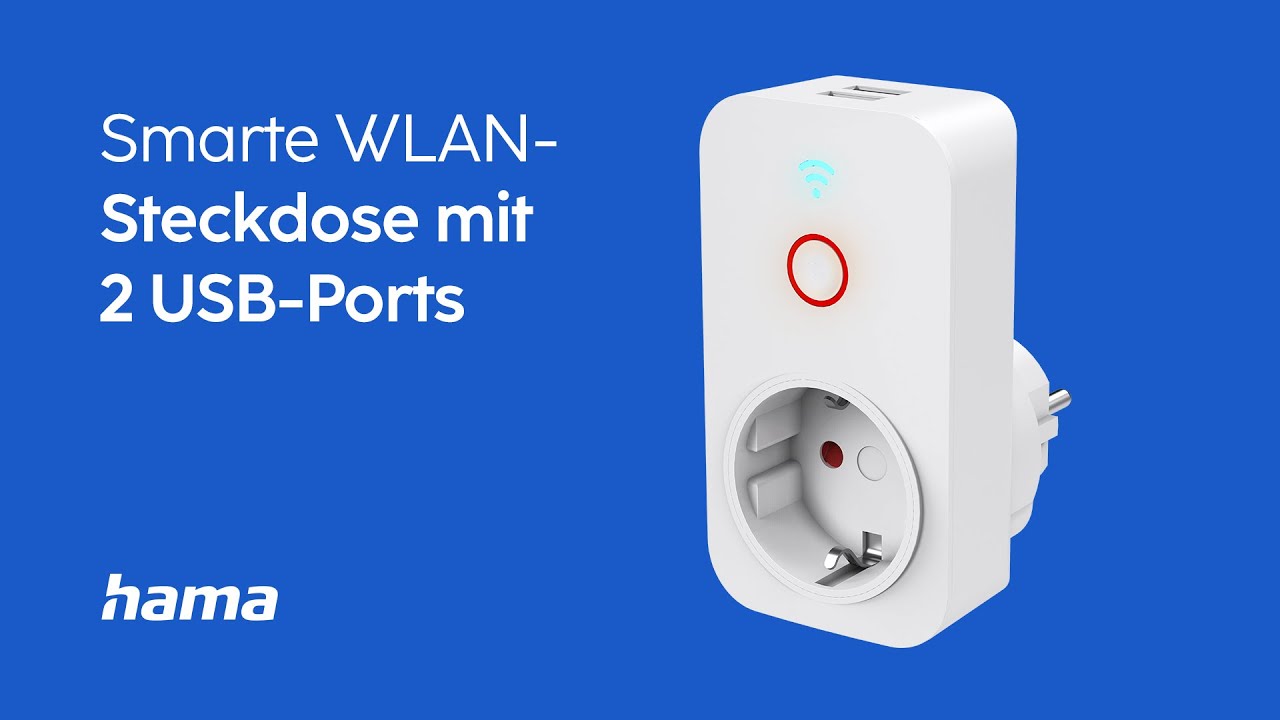 Hama Smarte WLAN-Steckdose mit USB-Ports - YouTube