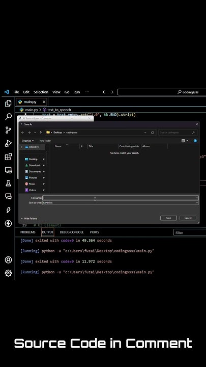 🔊 AI Text-to-Speech Converter – Convert Text to Voice in Python! (FREE Source Code) 🚀 #AI # ...