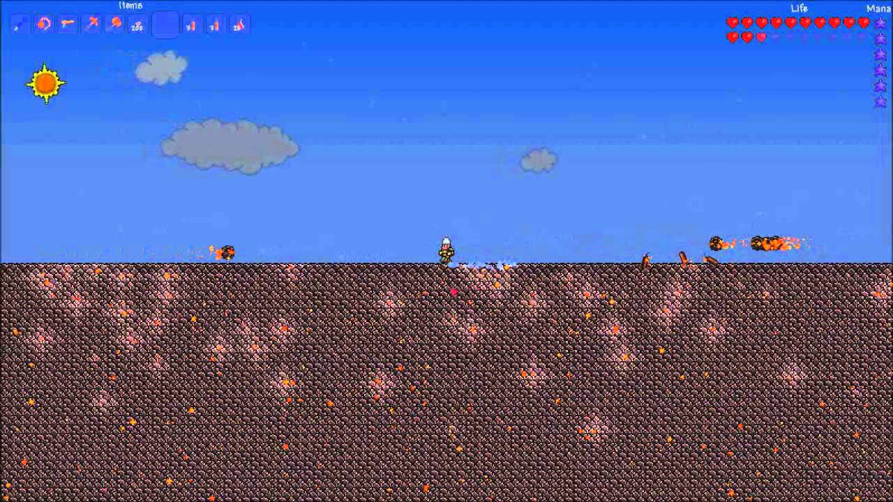 [Tutorial] Terraria - How to mine meteorite like a pro - YouTube