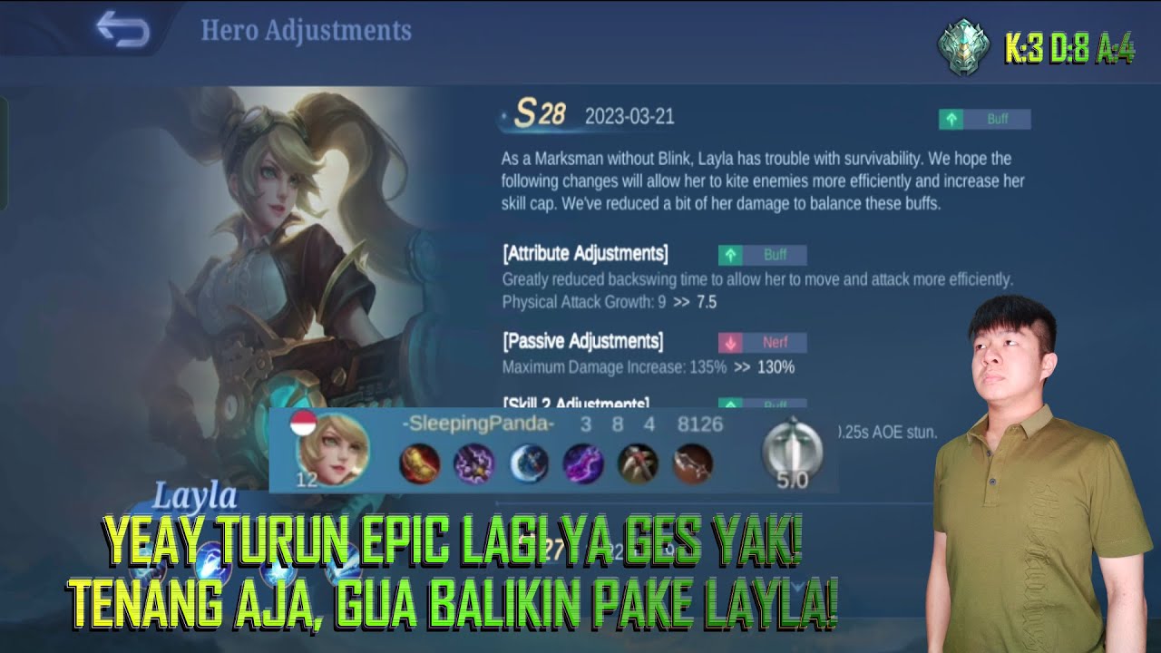 Layla BUFF! Gw Jadiin FEEDER WKWKWKW - Mobile Legends - YouTube