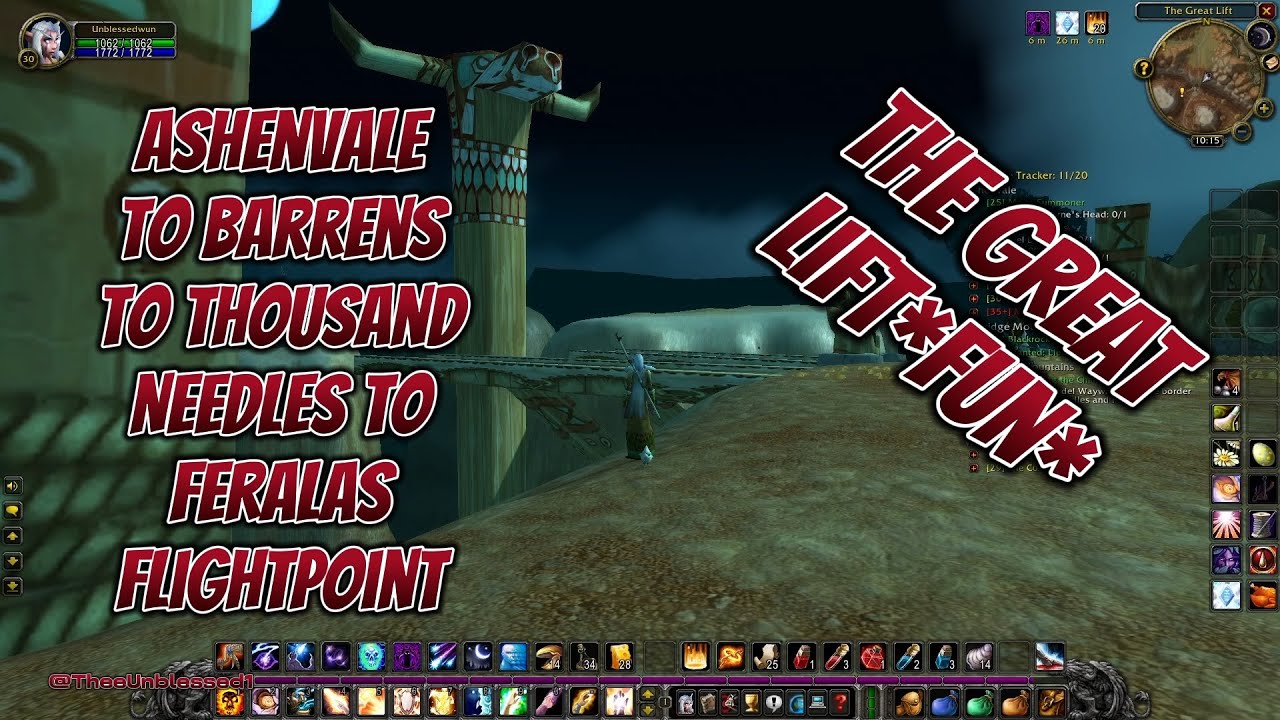 World of Warcraft Classic From Ashenvale, to Barrens, The GREAT Lift ...