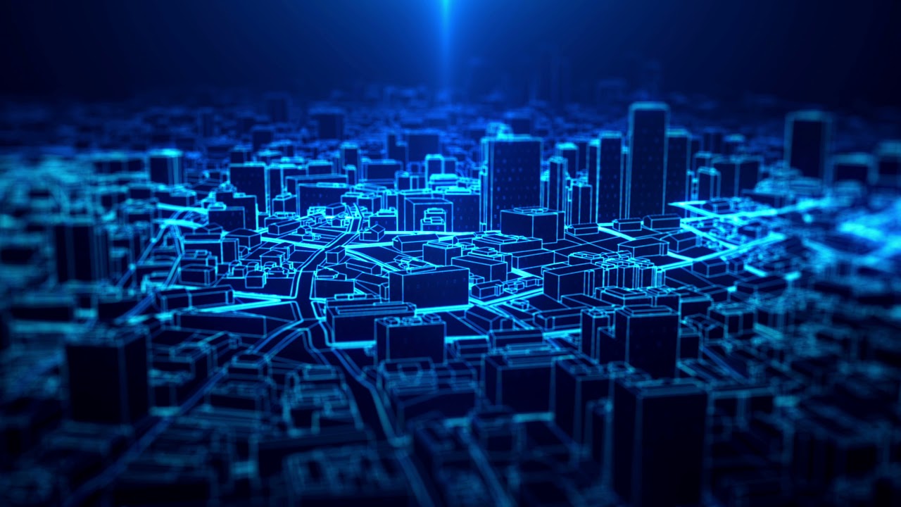 blue digital city - YouTube