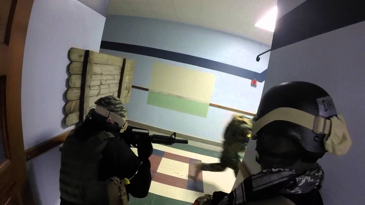 NIMS CQB Facility Highlights- Airsoft at a Former School! - YouTube