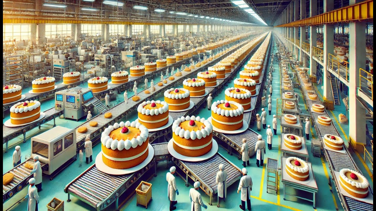 Inside the Automatic Cake Factory: Millions of Cakes Produced Daily ...
