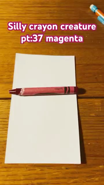 Silly crayon creature pt:38 magenta #hyperfixation #crayon # ...