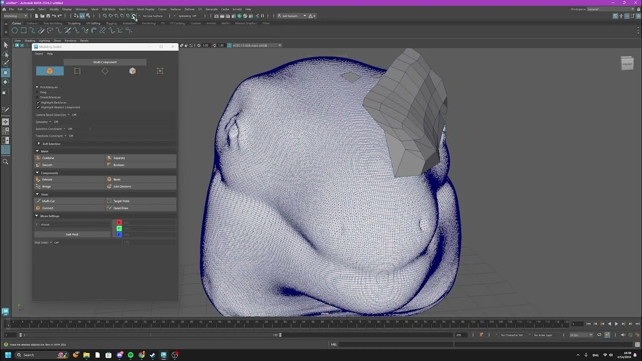 Retopologizing in Maya Using the Polygon Draw Tool - YouTube