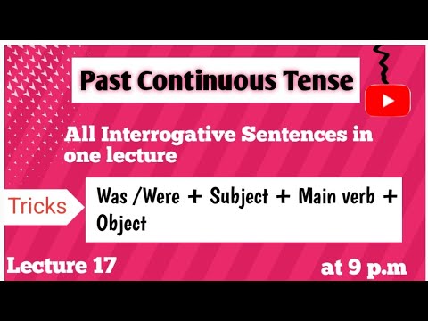 Past Continuous Tense|Interrogative Sentence|English Grammer - YouTube
