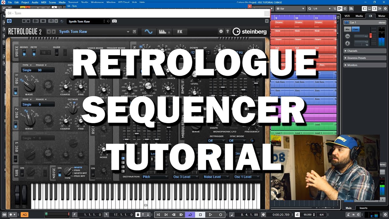 Cubase 10 Tutorial - Sequencing with Retrologue - YouTube