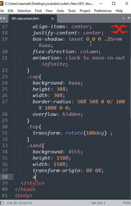 Hourglass Loader Html Css Youtube