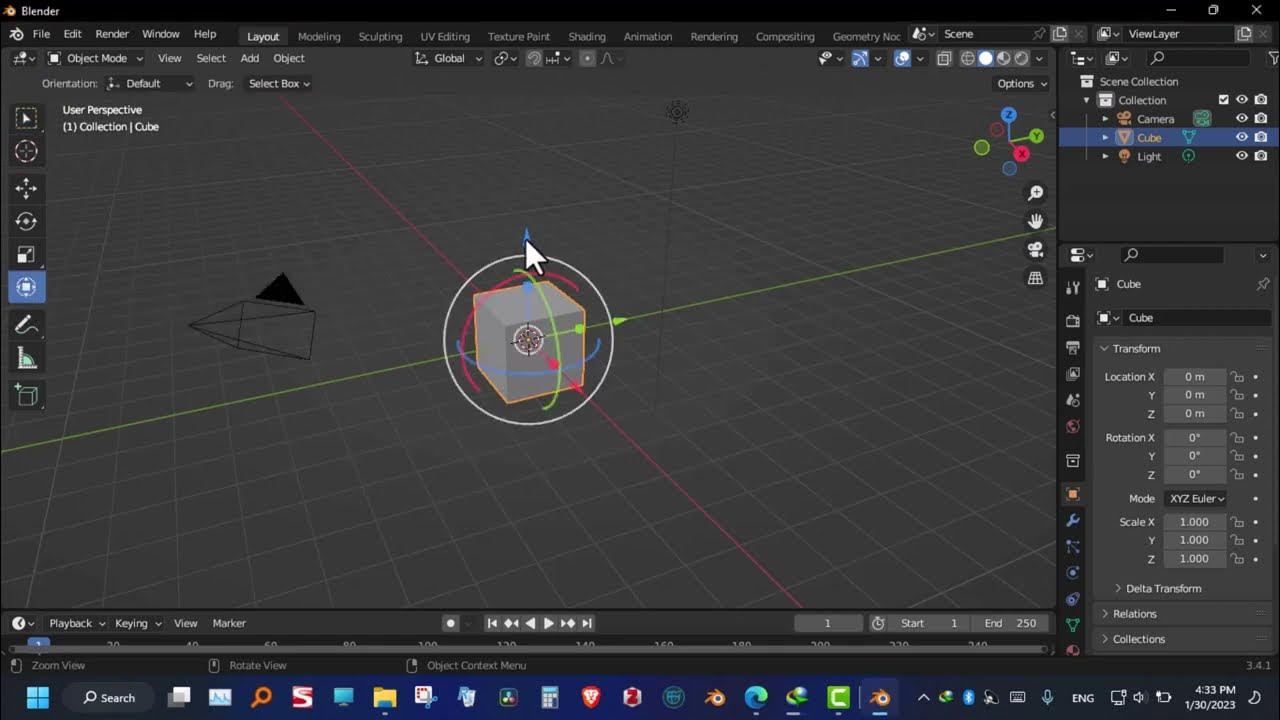 Gizmo to move , rotate and scaling is missing or disappeared in Blender: fixed - YouTube