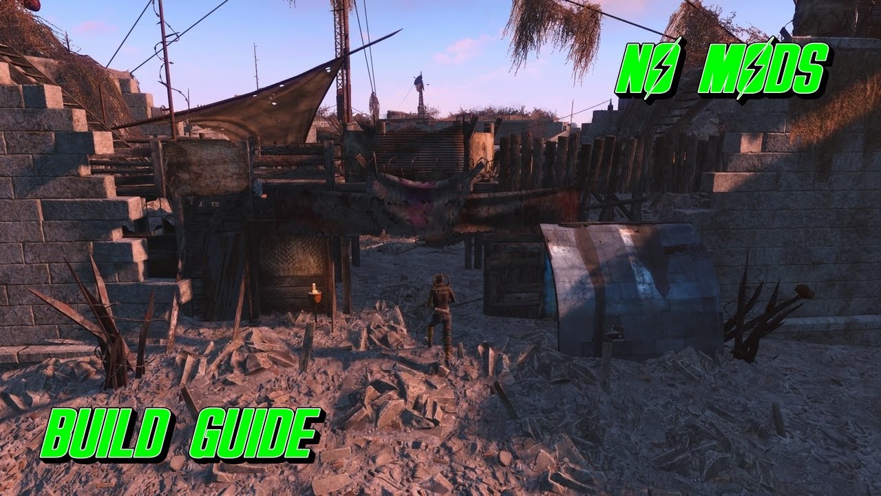 Raider gatehouse - 15 min build FALLOUT 4 (no mods) - YouTube