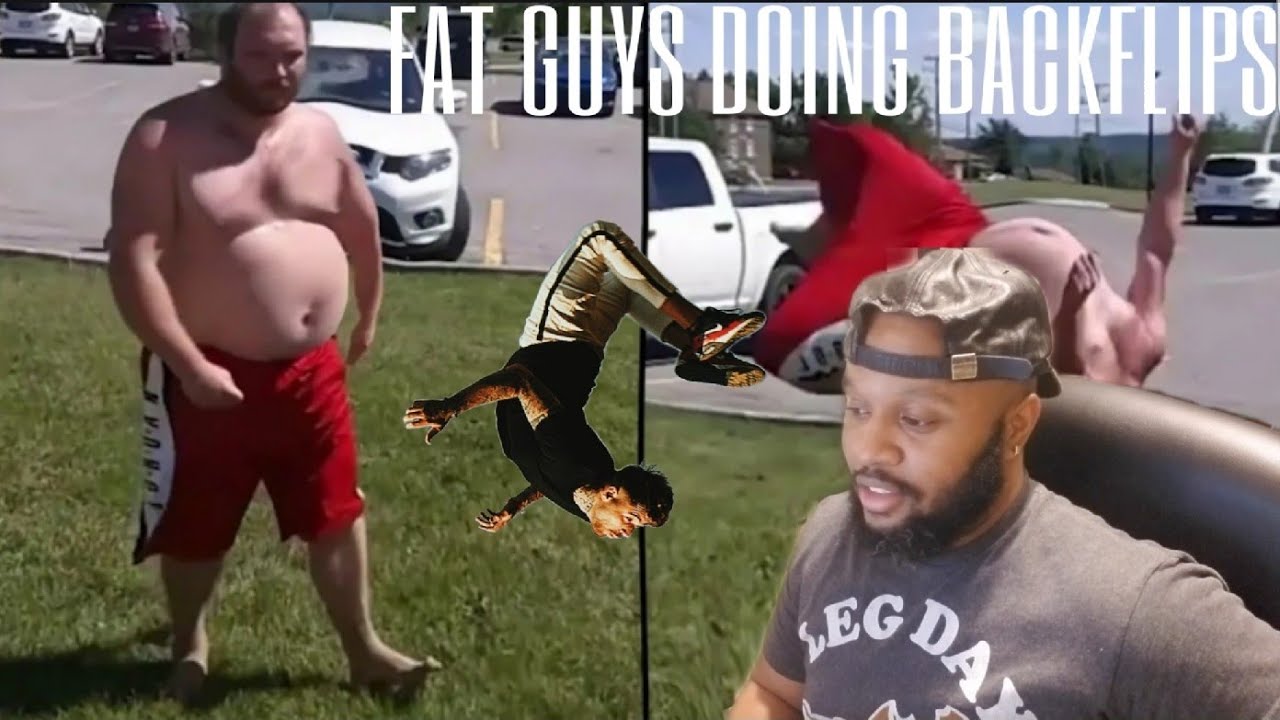 25 FAT GUYS BACKFLIPS | 300lbs guy doing backflips | Koncept Reactions ...