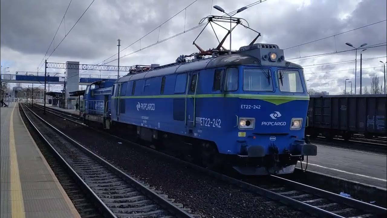 ET22-242+SM42-1002 - zjazd do szopy (PKP CARGO) PL-PKPC - YouTube
